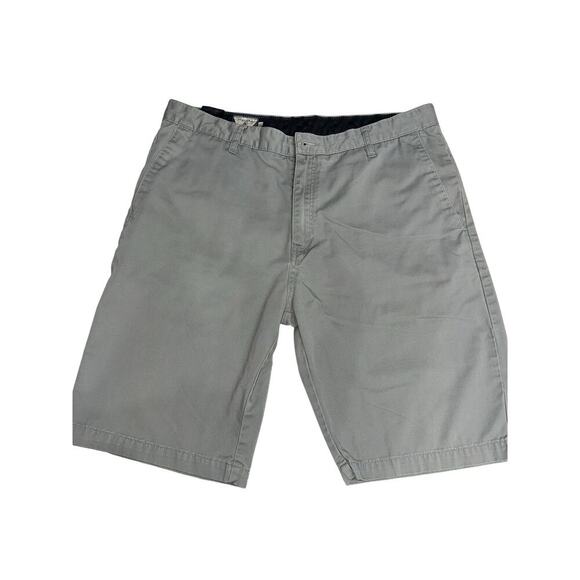 Volcom | Shorts | Volcom Mens Shorts Flat Front Gray Chinos Size 36 W 9 ...